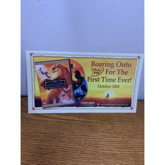 Disney | Office | Vintage Lion King Dvd Paper Ad Insert Disney 203 ...